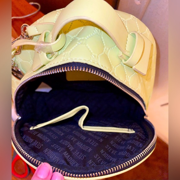 Steve Madden | Bags | Steve Madden Mini Lemon Colored Leather Backpack ...